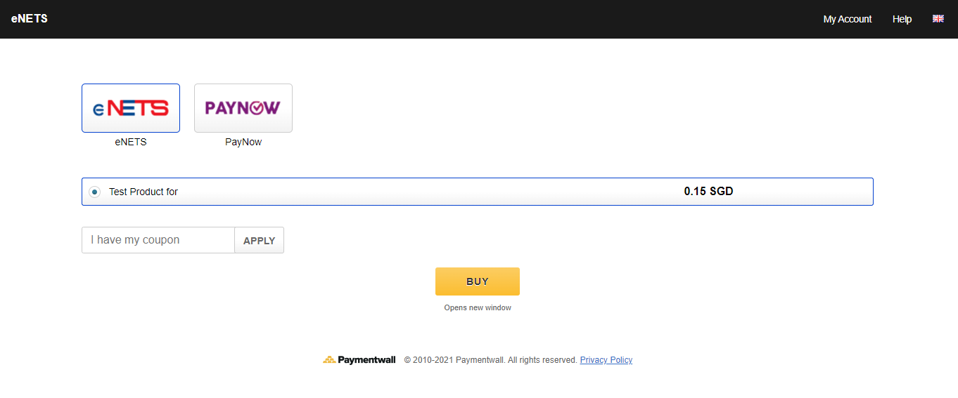 Payment Method - eNETS