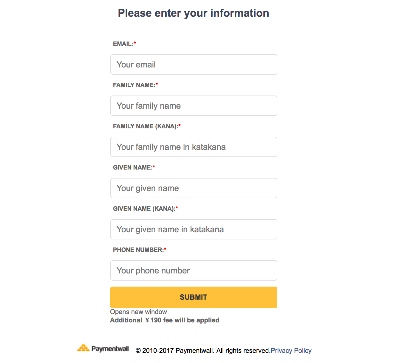 Payment Method - PayEasy